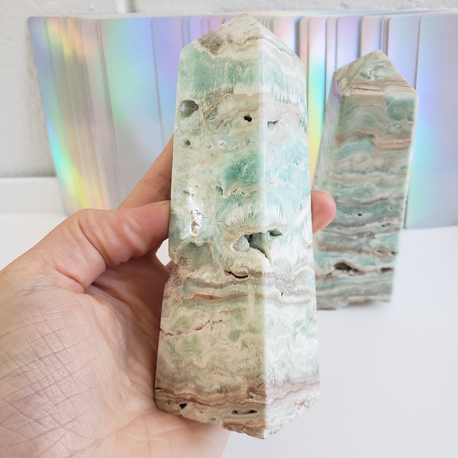 Energy Crystals - Caribbean Calcite Tower (M)