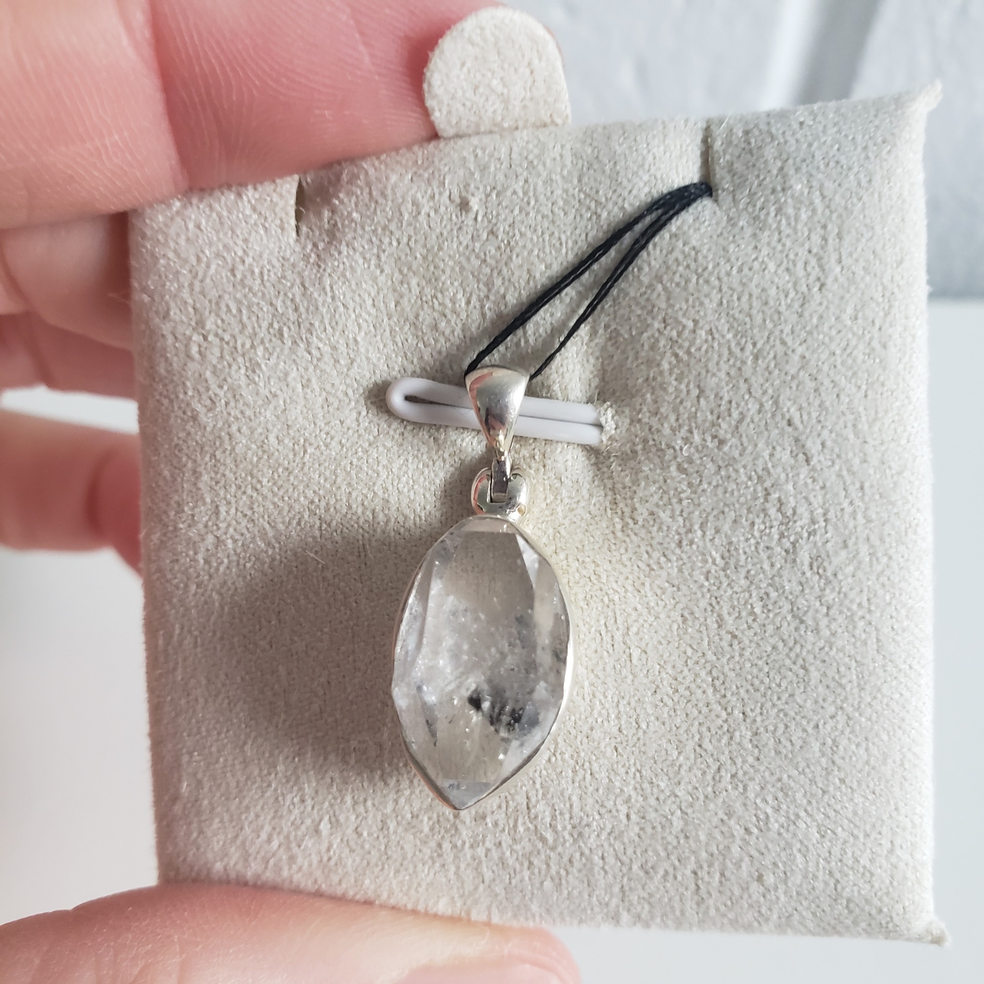 Energy Crystals - Herkimer Diamond Sterling Silver Pendant